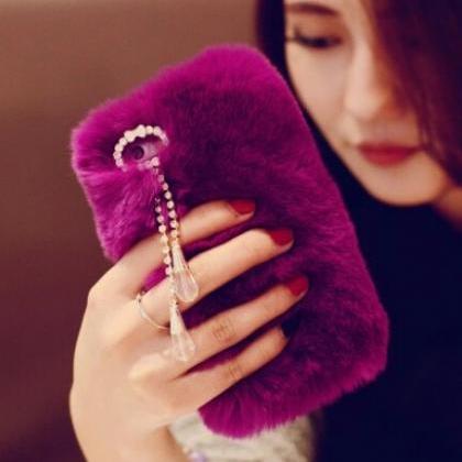 3 Colors Real Fur Iphone Case on Luulla